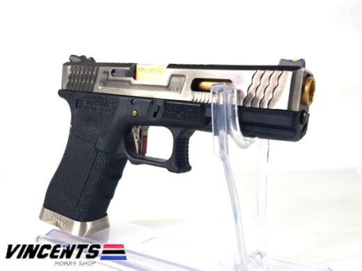 WE Glock 17 TMSS Black/Silver Slide with "Gold Barrel"