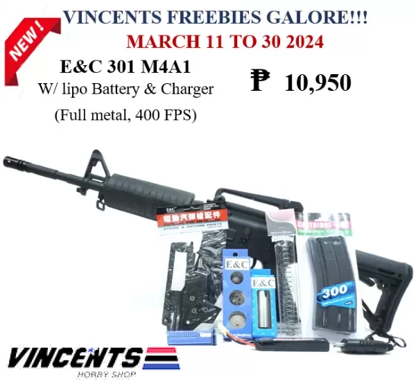 Package Bundles 080 - EC 301 M4A1 BLACK WITH VINCENT'S FREEBIES GALORE ...